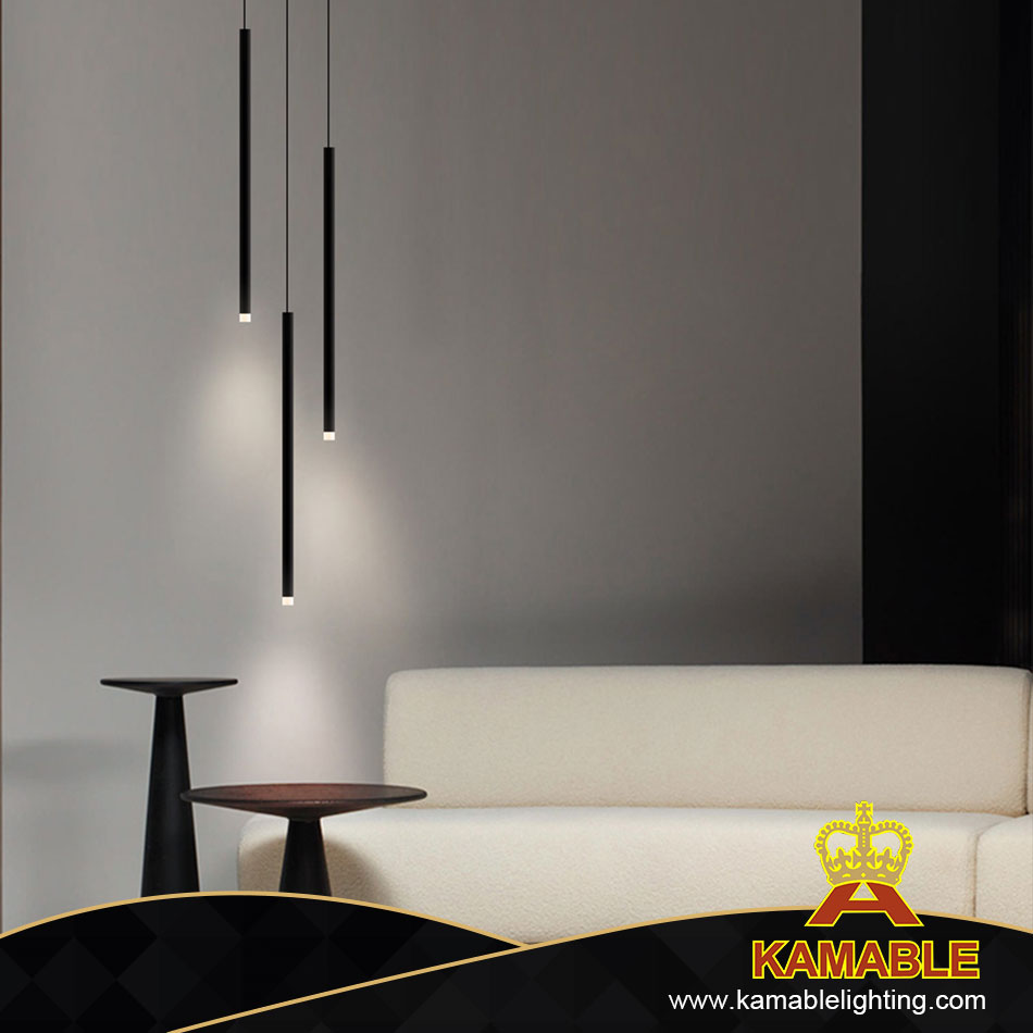 Thin Tube Brushed Gold Metal Pendant Lighting in Office (KH8901) - Buy ...